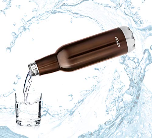 Milton Pride 600 Thermosteel Vaccum Insulated Hot & Cold Water Bottle, 500 ml, Brown