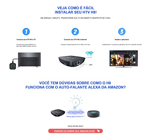 2023 Newest H8 HTV 8 Box IPTV Brazil Brazilian More Videos Quad Core Andorid 9.0 8K HDR Image Android 9 HDMI 2.0 LAN Multi-Media