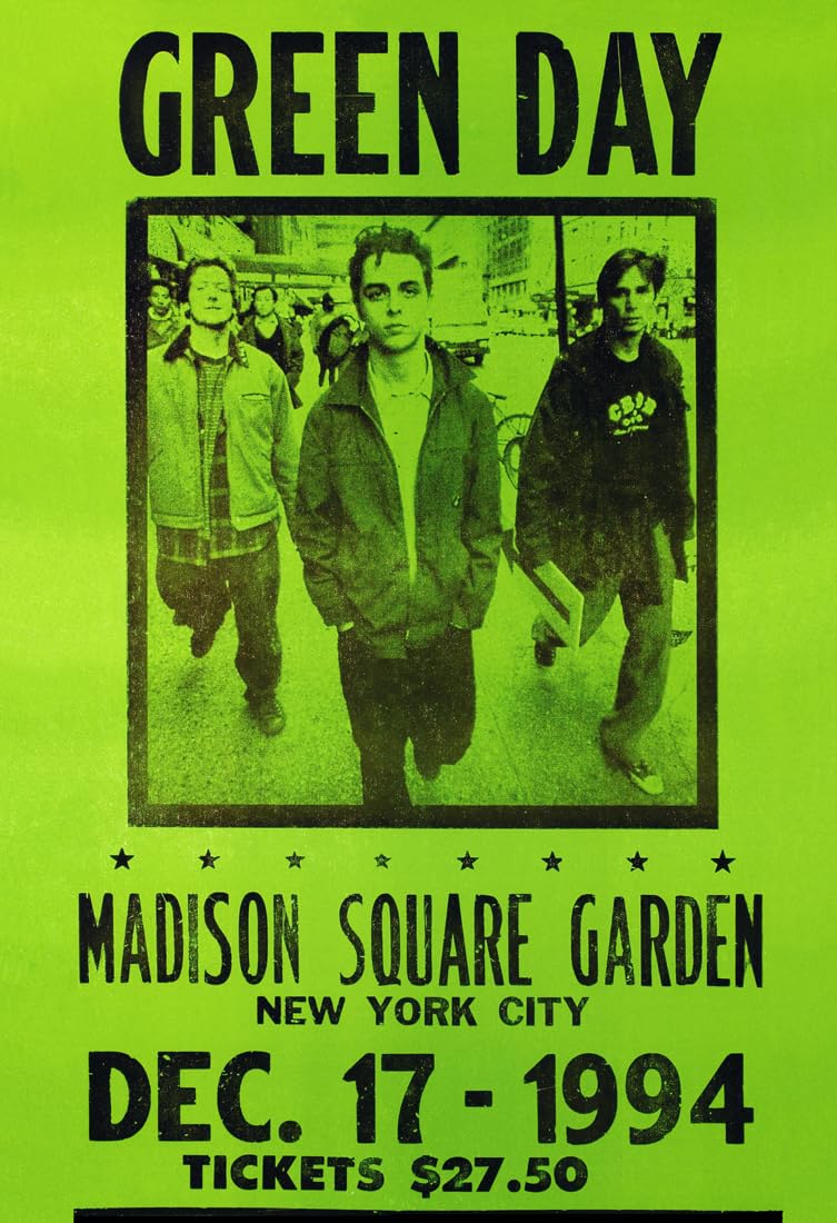 Green Day Concert Poster, NYC, Madison Square Garden, New York City, Green Day - Art Print