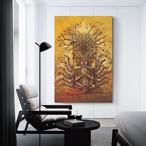 from Reincarnation to Nirvana Religious Art Poster Wall Art Paintings Canvas Wall Decor Home Decor Living Room Decor Aesthetic 16x24inch(40x60cm) Unframe-Style