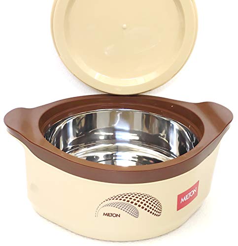 MILTON Plastic Floral Casserole - 2500ml, 4 Piece, Brown