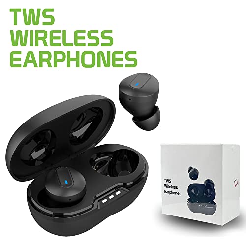 Wireless V5.1 Bluetooth Earbuds Compatible with Google Pixel 6 with Extended Charging Pack case for in Ear Headphones. (V5.1 Black)