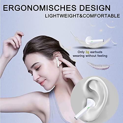 GGGame Wireless Earbuds,Bluetooth 5.3 Noise Cancelling Earbuds,Bluetooth Headphones 3D HiFi Stereo Bass, IPX7 Waterproof Sports Touch Control with USB-C Fast Charge Mini Charging Case for Android iOS