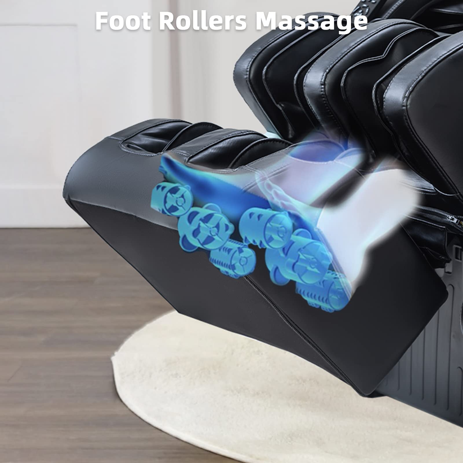 MassaMAX Full Body Massage Chair, Zero Gravity Recliner with Yoga Stretch, SL Track, Airbags, Heating, Touch Screen, and Foot Massage (MD906-Black)