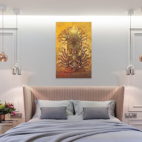 from Reincarnation to Nirvana Religious Art Poster Wall Art Paintings Canvas Wall Decor Home Decor Living Room Decor Aesthetic 16x24inch(40x60cm) Unframe-Style