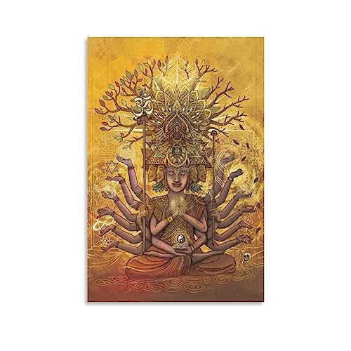 from Reincarnation to Nirvana Religious Art Poster Wall Art Paintings Canvas Wall Decor Home Decor Living Room Decor Aesthetic 16x24inch(40x60cm) Unframe-Style