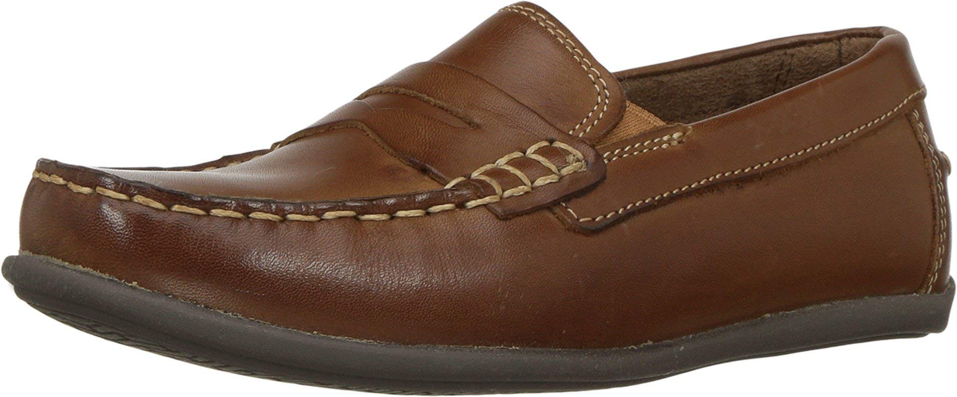 Florsheim Jasper Driver Jr Boys' Toddler-Youth Slip On, 5.5 M US Big Kid, Saddle