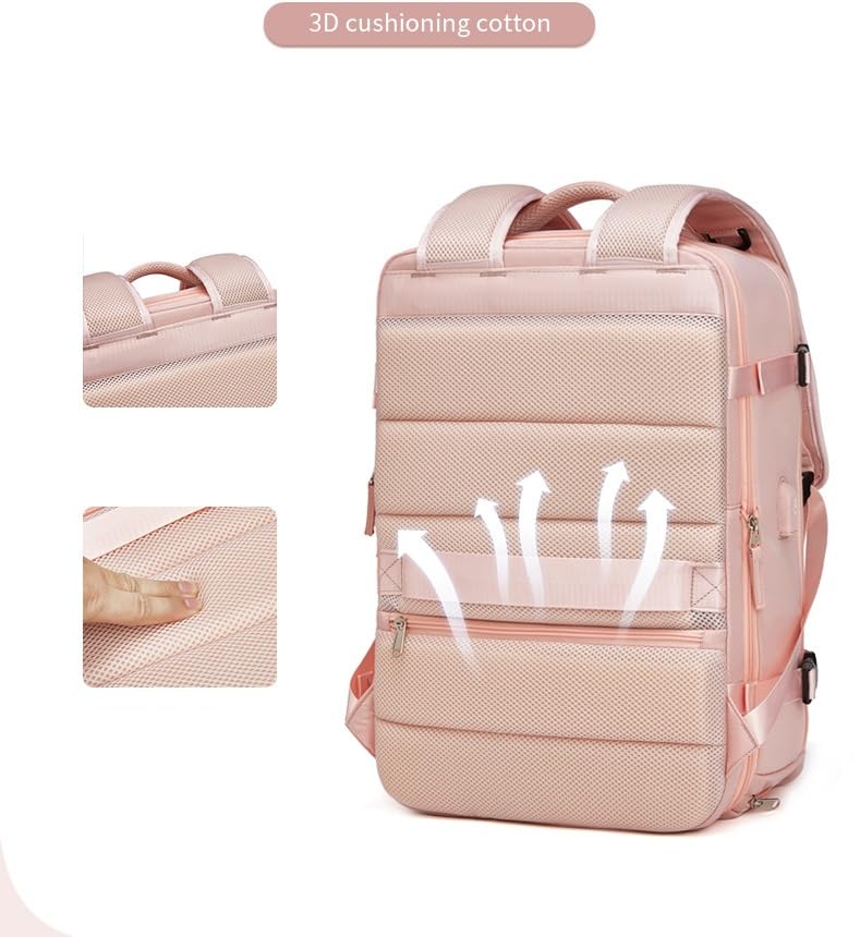Bylesary Men & Women Travel Minimalist Backpack Carry On Backpacks Airline Approved, Airplane Traveling Waterproof Duffel Bag With Shoe Compartment Casual Daypack