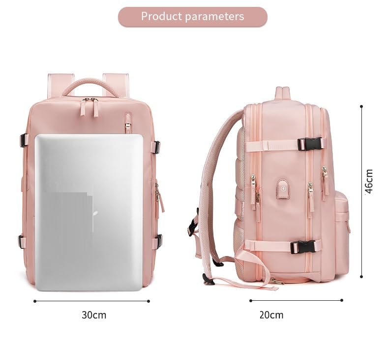 Bylesary Men & Women Travel Minimalist Backpack Carry On Backpacks Airline Approved, Airplane Traveling Waterproof Duffel Bag With Shoe Compartment Casual Daypack