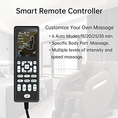 FOELRO 2022 Upgrade 2 Boxes Version Full Body Massage Chair, Zero Gravity Shiatsu Recliner with Air Bags, Back Heater, Foot Roller and Bluetooth Speaker, Brown