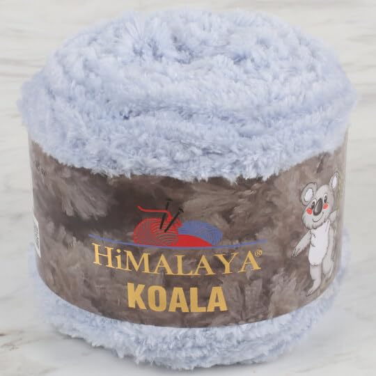 2 Ball/Skein Himalaya Koala Chenille Yarn, 100g/3.5 oz, 100 m/109 Yards, 100% Micro Polyester Bulky Chunky Yarn, Baby Yarn, for Amigurumi, Baby Blankets, and Home Decor, 75732