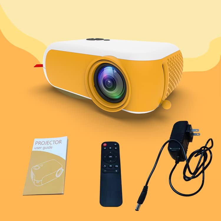 Portable Mini Video Projector, 1800 Lumens A10 Pro Home Theater Phone Mirroring Projectors, Portable Movie Display Projector with Built-in Speaker Mobile Phone Projector (Black)