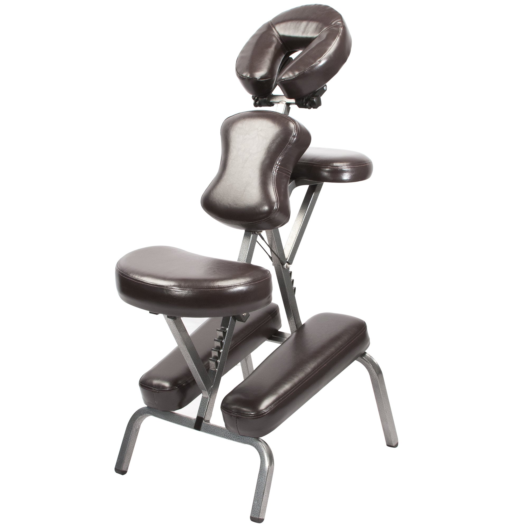 Master Massage Bedford Portable Massage Chair - Lightweight with Carrying Bag - Tattoo Height Adjustable Folding Face Cradle SPA (Coffee)