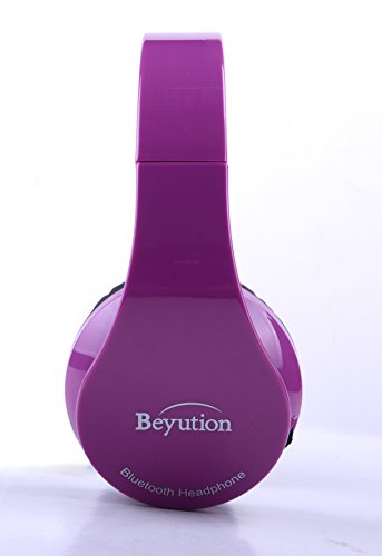 Beyution Wireless Bluetooth Headphones for Apple iPhone 6/6plus/5s/5/5c/4s/4/3/2 all Ipad iTouch Mac IPOD SAMSUNG GALAXY S5/S4/S3; Note 2/3/4 LG and all portable deive with bluetooth (513 Pure Purple)