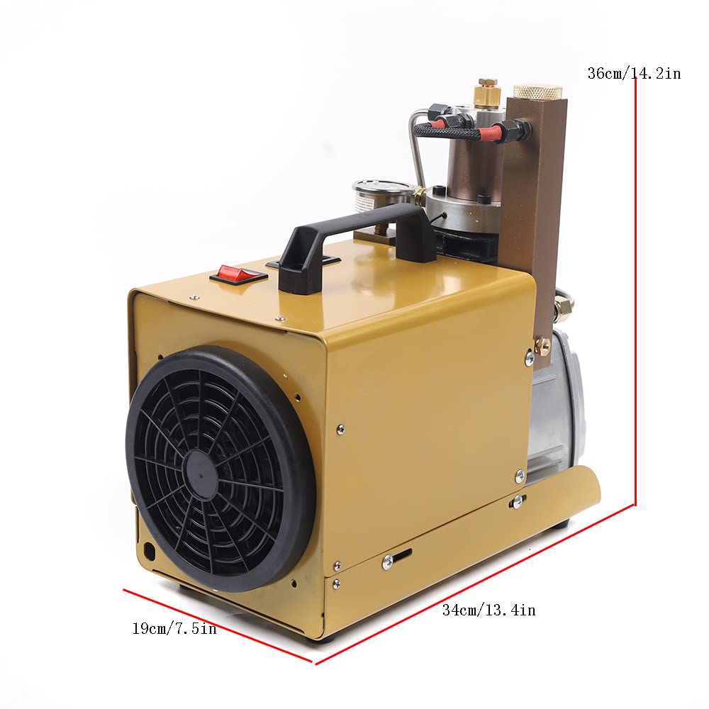 SAHUANIYE 30mpa 4500psi PCP Air Compressor Submersible Pump, 110V Electric Submersible Pump Scuba Compressor, High Pressure Air Compressor Air Pump, Suitable For Fire Fighting And Diving