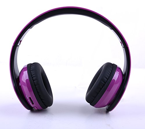 Beyution Wireless Bluetooth Headphones for Apple iPhone 6/6plus/5s/5/5c/4s/4/3/2 all Ipad iTouch Mac IPOD SAMSUNG GALAXY S5/S4/S3; Note 2/3/4 LG and all portable deive with bluetooth (513 Pure Purple)