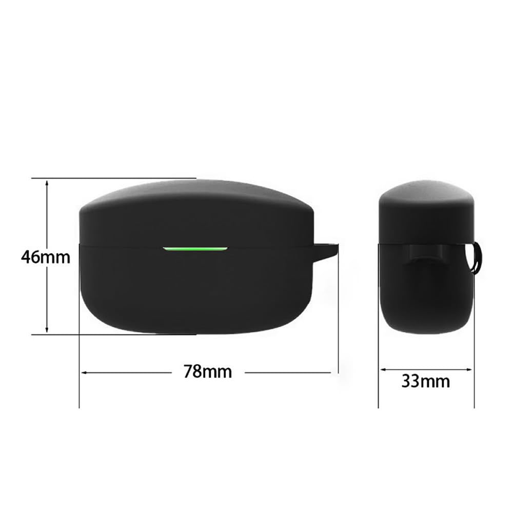 A-Focus WF-1000XM4 Case Ear Tips Kit, Silicone Cover 3 Pairs Memory Foam Noise Reduce Comfortable EarTips with Carabiner Accessories Set Compatible with Sony WF-1000XM4 Black