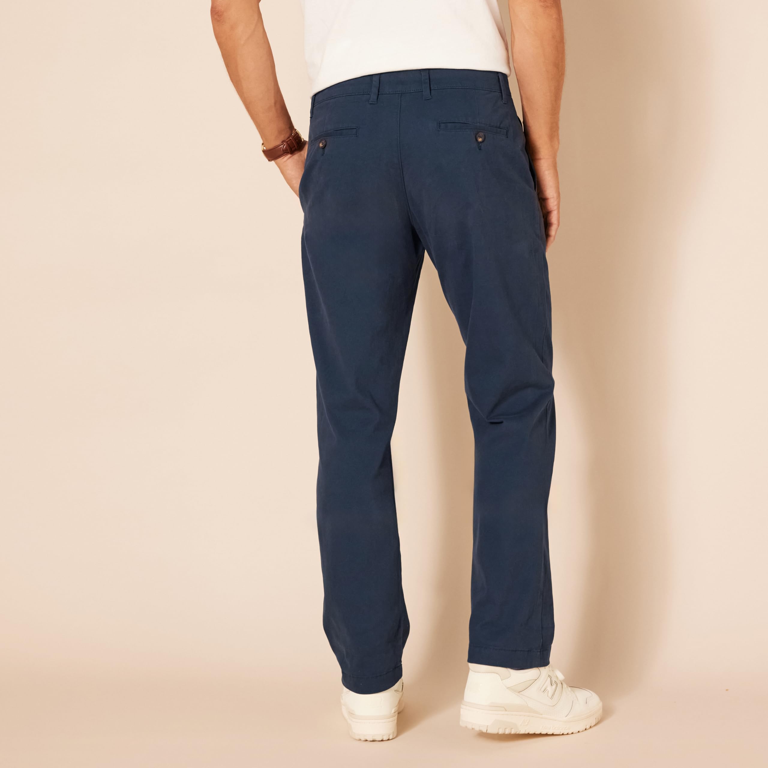 Amazon Essentials Men's Athletic-Fit Casual Stretch Chino Pant (Available in Big & Tall), Dark Navy, 40W x 32L