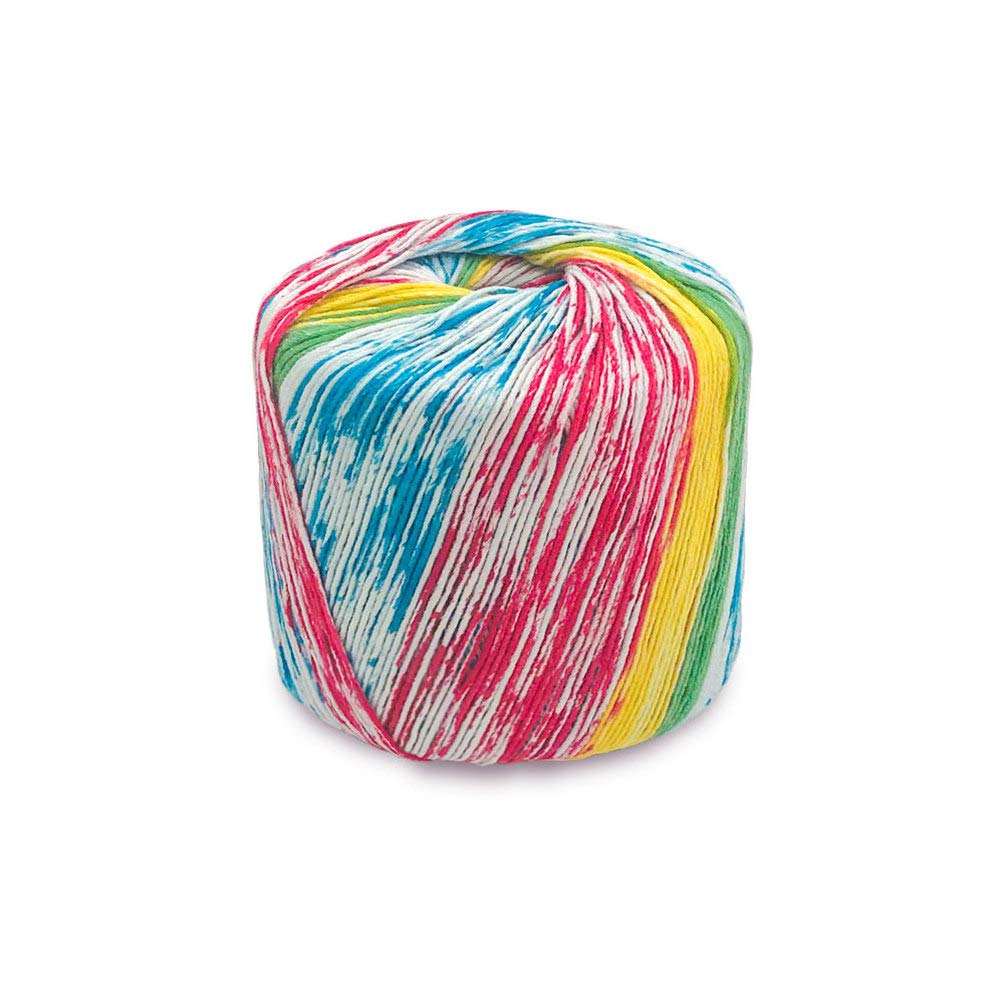 1 Roll Cotton Thread Balls Yarn Dyeing Colorful Cotton Threads for Crochet Hardanger Cross Stitch Needlepoint Hand Embroidery 133m Neon