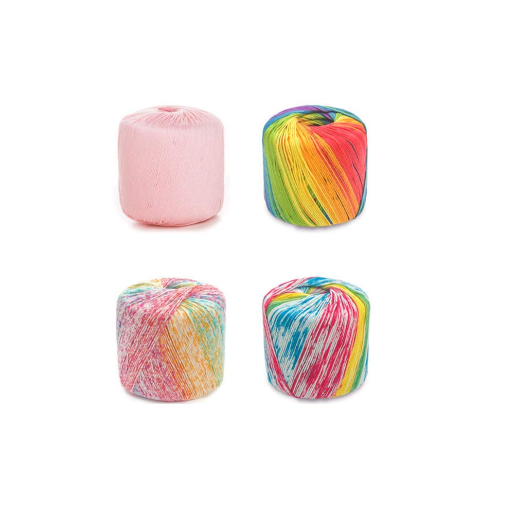 1 Roll Cotton Thread Balls Yarn Dyeing Colorful Cotton Threads for Crochet Hardanger Cross Stitch Needlepoint Hand Embroidery 133m Neon