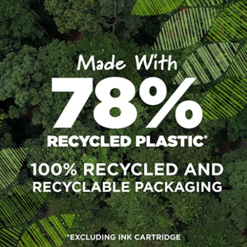 BIC Ecolutions Clic Stic Black Ballpoint Pens, Medium Point (1.0mm), 12-Count Pack, Retractable Ball Point Pens Made from 78% Recycled Plastic