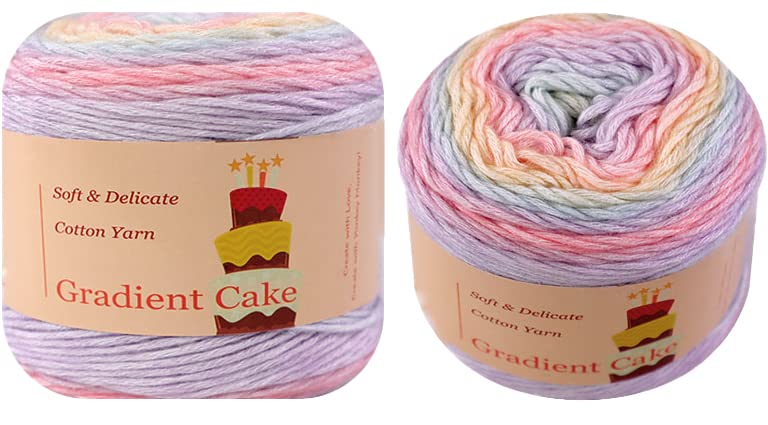 2-pk Gradient Cake Cotton Ball by Yonkey Monkey (1171) Knitting Crochet