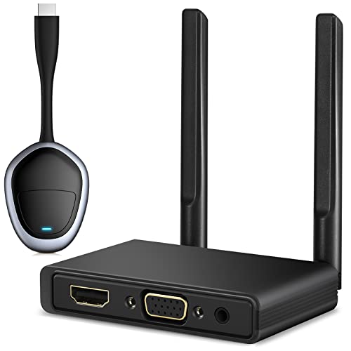 Wireless HDMI Transmitter and Receiver 4K Kit,YAOMAISI MINI HDTV Receiver Streaming Media Video/Audio HDMI Wireless Extender 5G 50M/165Ft for Laptop,Camera,TV Box,Netfix,PS5,Phone to Monitor,Projector