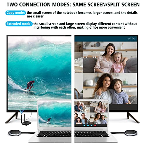 Wireless HDMI Transmitter and Receiver 4K Kit,YAOMAISI MINI HDTV Receiver Streaming Media Video/Audio HDMI Wireless Extender 5G 50M/165Ft for Laptop,Camera,TV Box,Netfix,PS5,Phone to Monitor,Projector