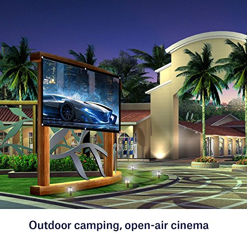 ASHATA 60 Inch 16:9 HD 4K Portable Foldable Projection Screen, Durable Non-Crease Projector Movies Screen Support Double Sided Projection for Home Office Cinema Indoor Outdoor