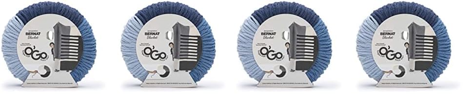 Bernat Blanket O'Go Sky Yarn - 4 Pack of 300g/10.5oz - Polyester - 6 Super Bulky - Knitting/Crochet