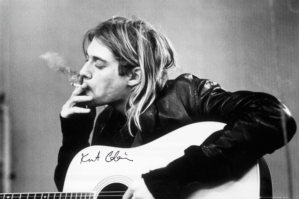 Songwriting and Smoking - Nirvana 24x36 Poster