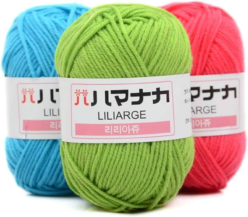 Double Knitting Yarn 25G Crochet Yarn Craft Making Knitting Yarn Balls Perfect for Arts & Crafts Random Color Dependable Performance Black