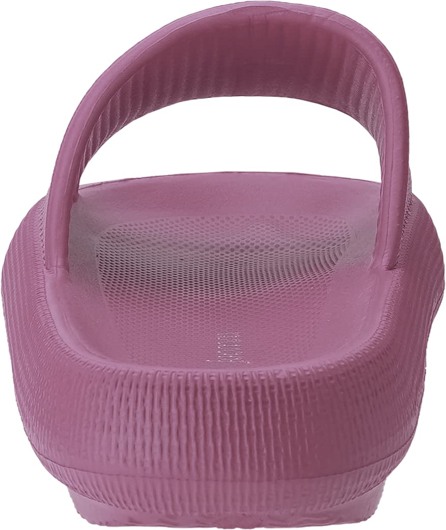 Joomra Womens Slides Thick Sole Platform Non Slip House Shower Bathroom Pillow Slippers for Ladies Cushioned Tan Soft Indoor Bath Female Sandals Fuchsia 35-36