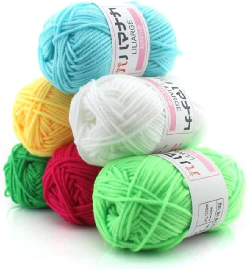 Double Knitting Yarn 25G Crochet Yarn Craft Making Knitting Yarn Balls Perfect for Arts & Crafts Random Color Dependable Performance Black