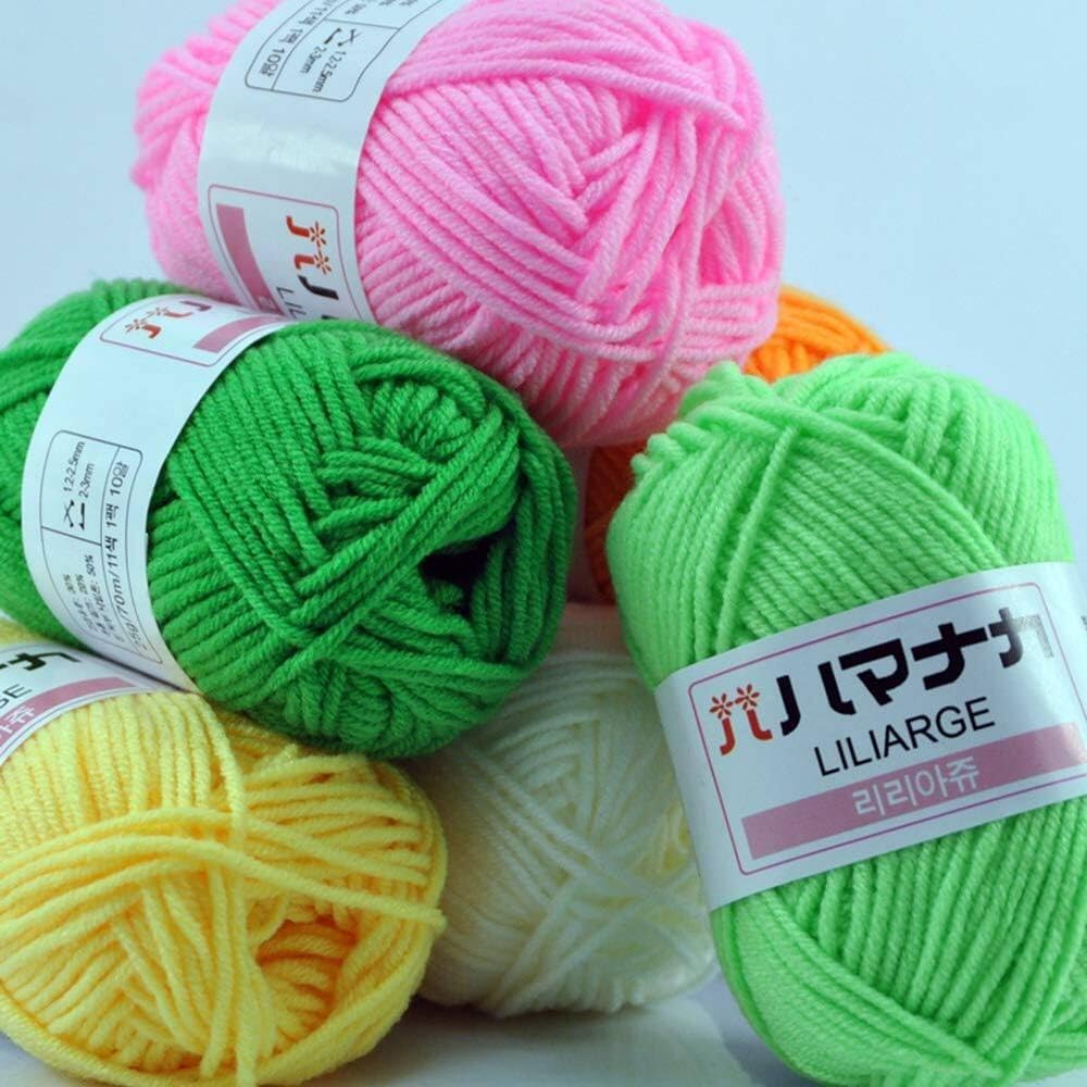 Double Knitting Yarn 25G Crochet Yarn Craft Making Knitting Yarn Balls Perfect for Arts & Crafts Random Color Dependable Performance Black