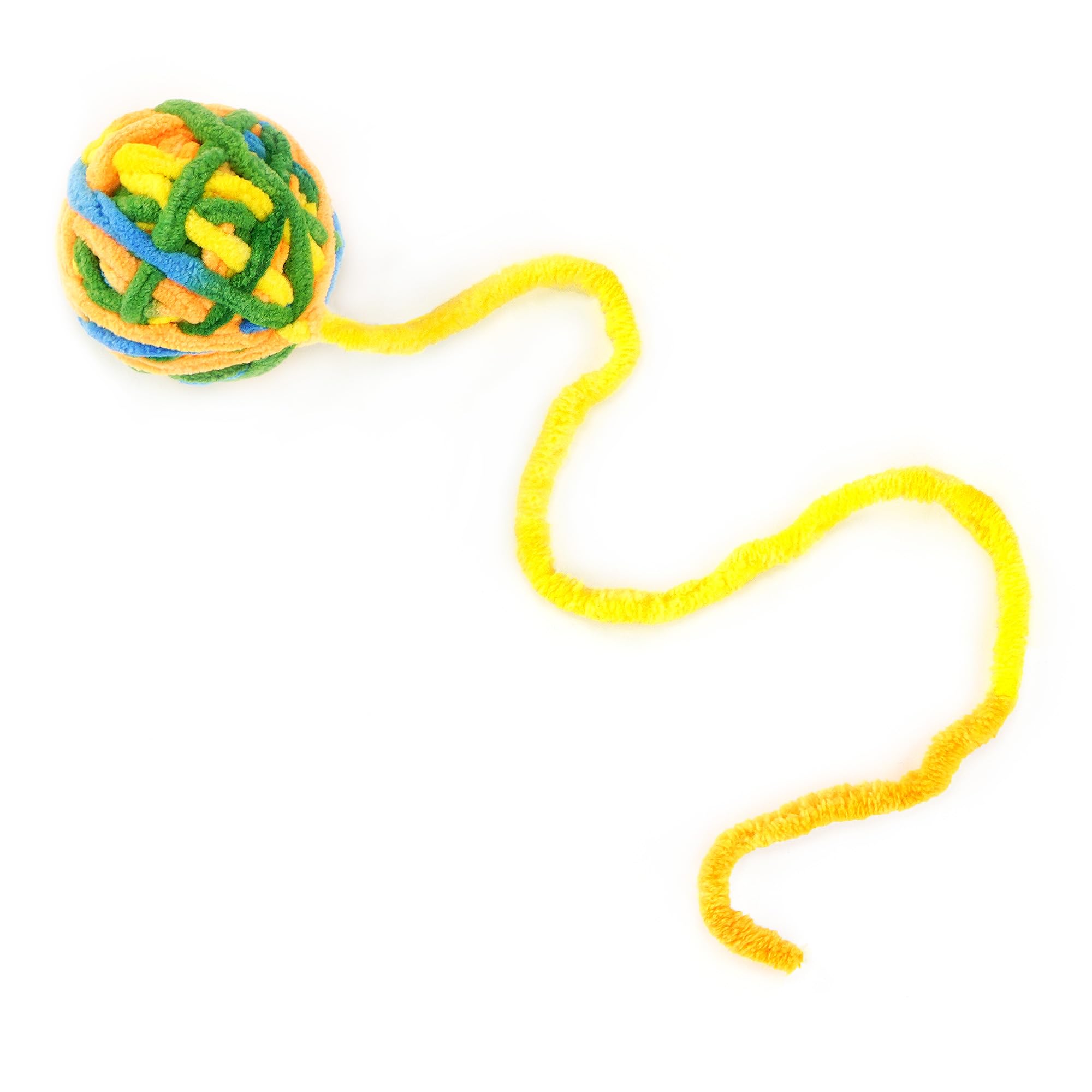 CHIWAVA 6 Pack 20" Woolen Yarn Cat Toys Ball with Bell 2" Large Indoor Cat Toy Balls Kitten Interactive Toys