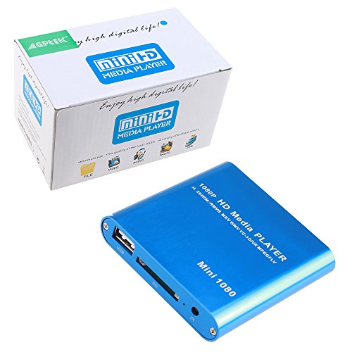 AGPtEK Mini 1080P Full HD Digital Media Player - MKV/ RM-SD/ USB HDD-HDMI