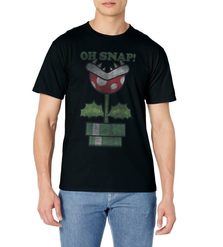 Nintendo Super Mario Piranha Plant Oh Snap Vintage T-Shirt
