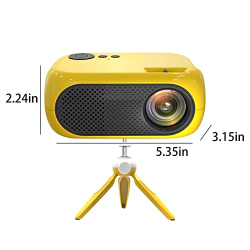 Projector, (U.S. Standard) LED Portable Mini Projector HD 1080P Projector U Disk Plug-in Card, Home HD Projector, with Tripod, External Audio Connection, Family Wonderful Gifts