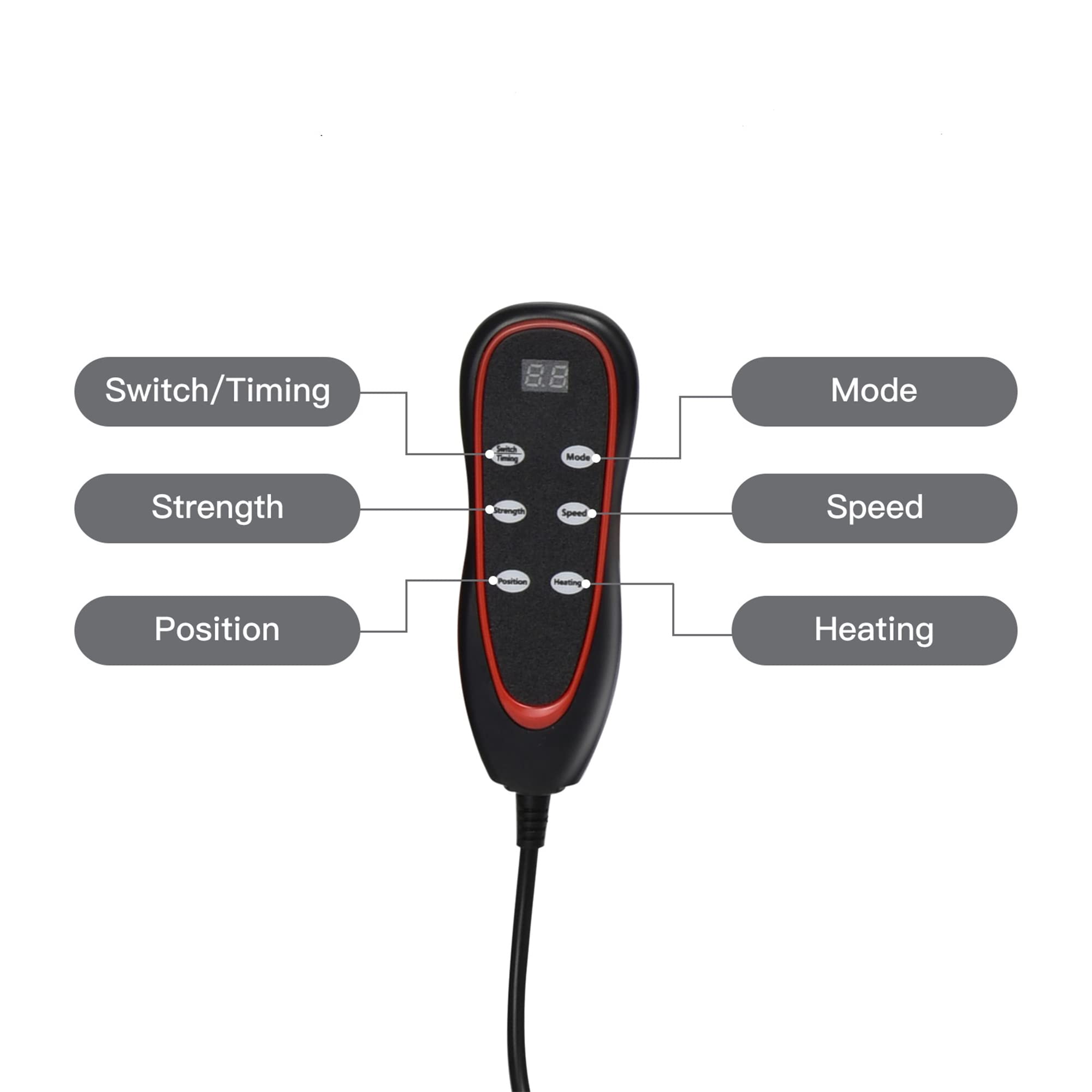 Homesnew Shiatsu Neck and Back Massager with Heat, Heated Massage Chair Pad for Full Back Massage with 9 Vibration Motor and 3 Graphene Heating, Suitable for Home and Office Chair