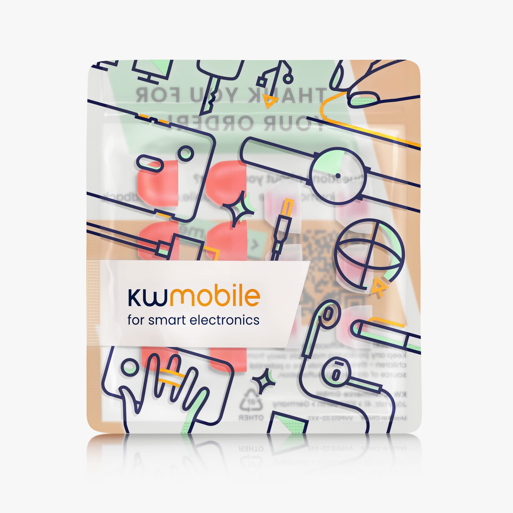 kwmobile 14x Replacement Ear Tips Compatible with Sony WF-1000XM3 / WF-1000XM4 / WF-1000XM5 - Set of Silicone Eartips for Earbuds Headphones