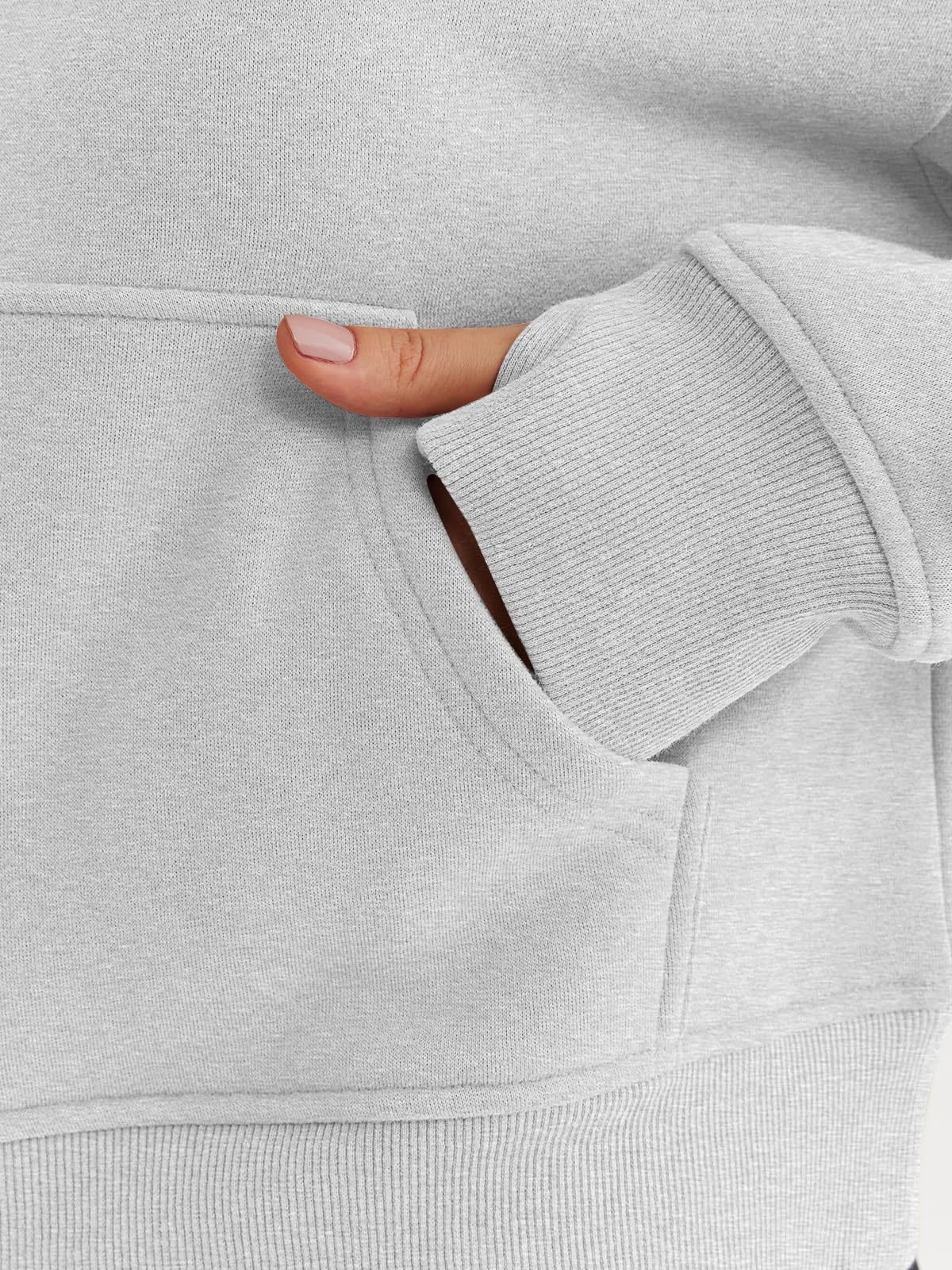 Trendy Queen Womens Half Zip Cropped Pullover Crewneck Sweatshirts Quarter Zipper Hoodies Long Sleeve Clothes Sweaters Fall Outfits 2023 Grey