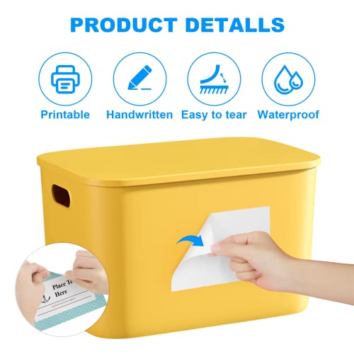 MaxGear 4x6 inch Removable Labels 100 Sheets, Water/Oil/Tear Resistants No Residue for Home Packing Box and Storage Bins, Matte White Paper Sheets, Permanent Strong Adhesive, Dries Quickly