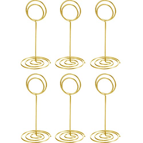 24 Pieces Gold Table Number Holders Wedding Place Card Holders Table Centerpieces Photo Holder Clips Wire Picture Clips Memo Note Photo Stand