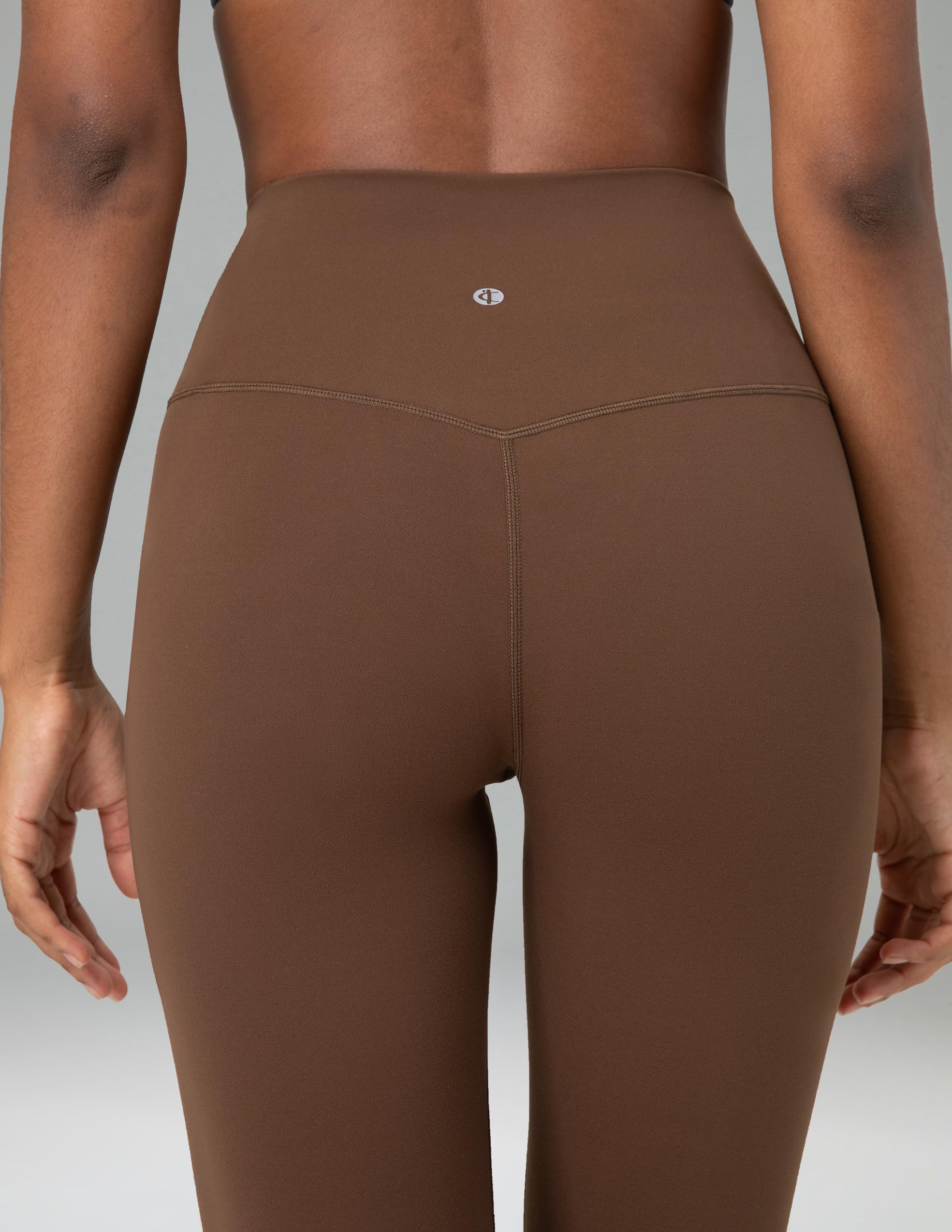 Colorfulkoala Women's Dreamlux High Waisted Workout Leggings 28" Inseam Full Length Yoga Pants (M, Cocoa)