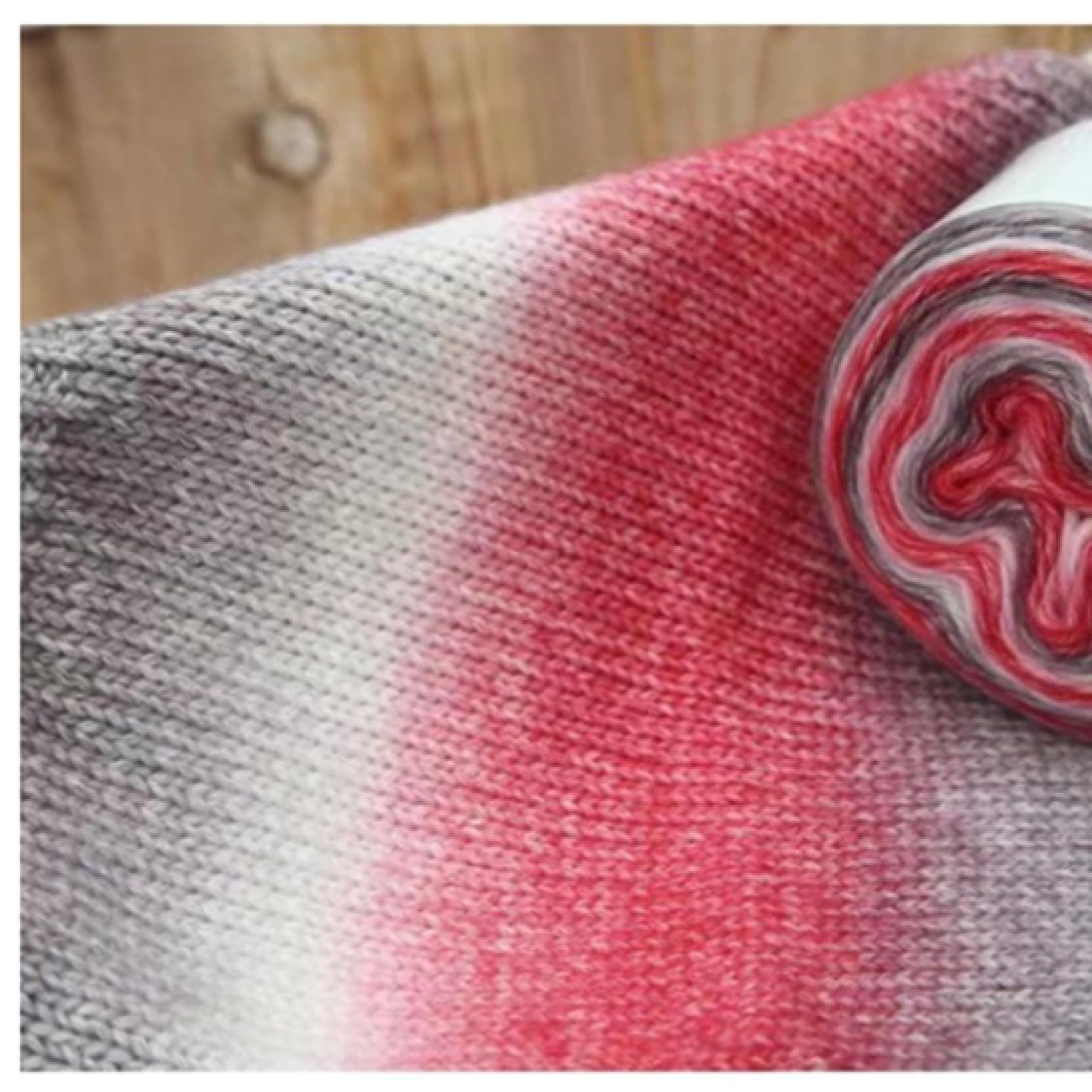 100g/Ball Gradient Rainbow Cake Yarn Hand-Woven Cotton Yarn Fancy Block Dyeing Wool Yarns for Knitting Crochet Sweater