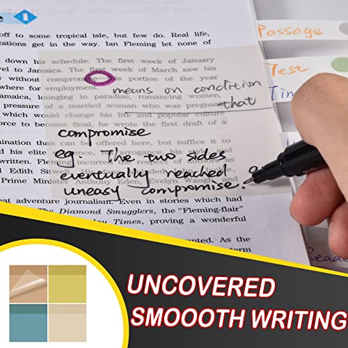 ZAUBETH Transparent Sticky Notes Pads - 800 Pcs Waterproof Self-Adhesive Pad,Translucent Sticky Notes Suitable for Reading、Studying、 Home、Office、School,Sticks Securely,Removes Cleanly (3"x3")