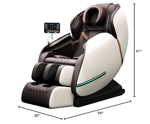 MININEC Zero Gravity Full Body Massage Chair,Airbag Massage Chair Recliner with Foot Rollers, Built-in Heater, Bluetooth Speaker for Home, Office