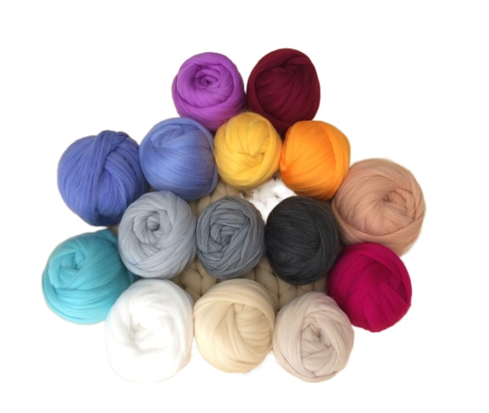 1000g 2.2Lb/Ball Super Chunky Wool Yarn Bulky Roving Yarn Hand/Arm Knitting Throw Blanket Yarn Home Wall Decorative Yarn (Color : Middle Grey)