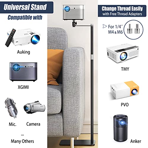 2-Be-Best Projector Stand Projector Floor Stand Mount Adjustable Height 16-50 Inch Projector Mount Universal Projector Stand Behind Sofa Bed 360° Rotation Compatible with XGIMI AuKing Anker TMY